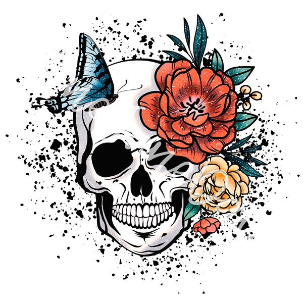 Butterfly Skull - Etsy