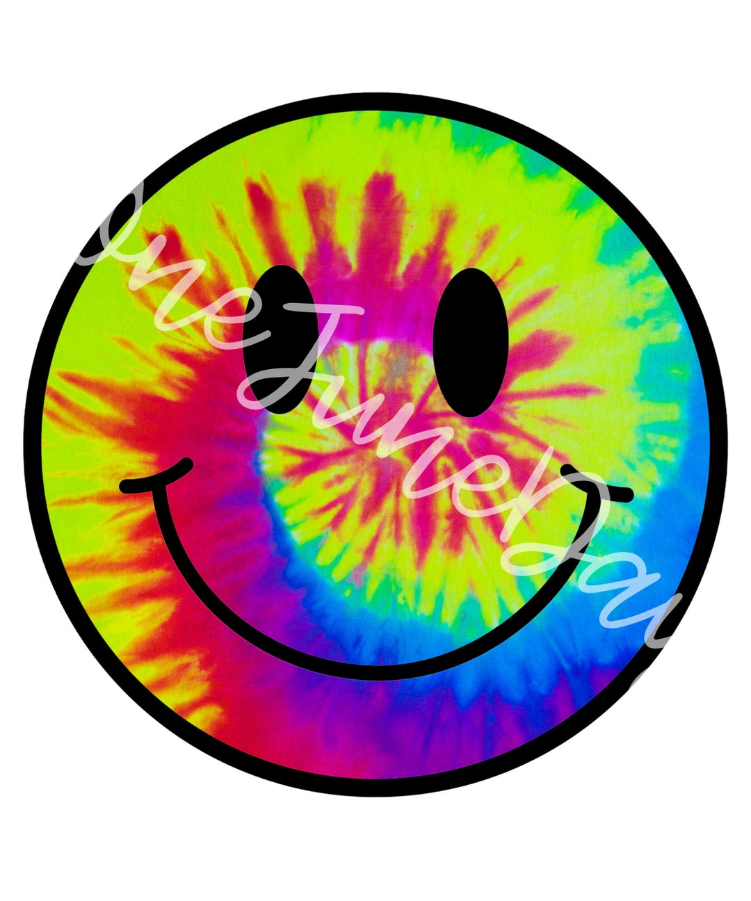 Tie Dye Smiley Face PNG File for Sublimate, Sublimation Files Instant ...
