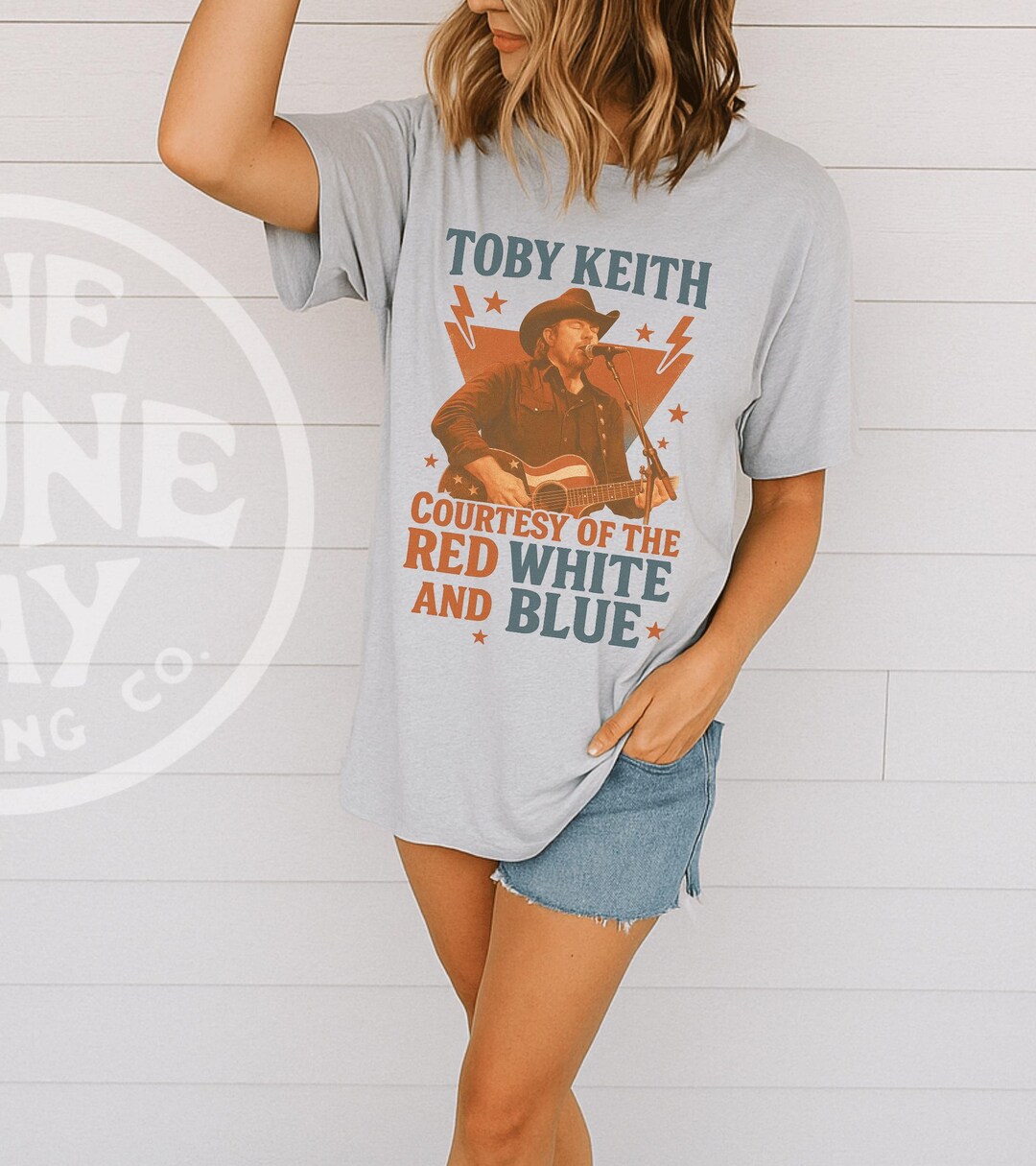 90s Country Toby Red White and Blue PNG File for Sublimation - Etsy