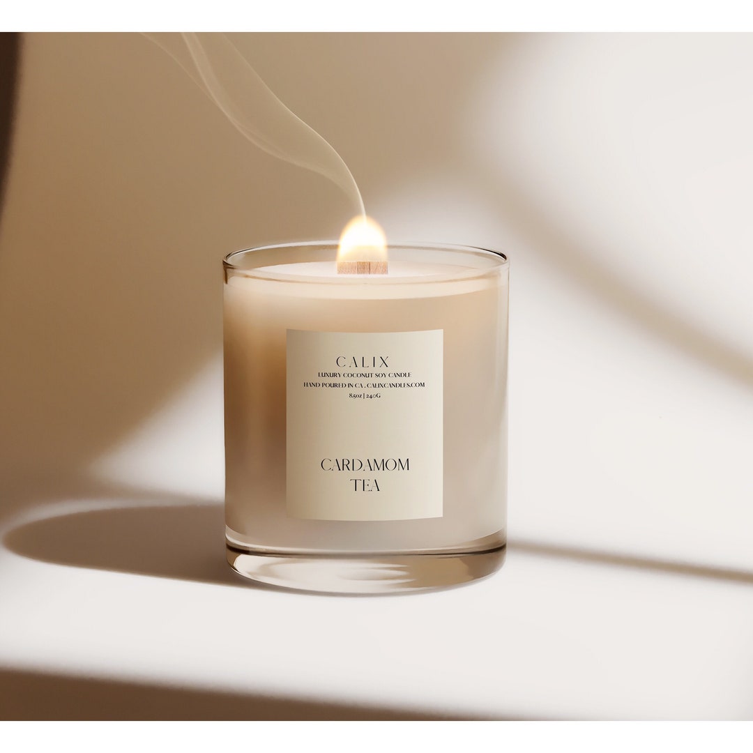 Cardamom Tea Candle| Homemade Candle | Wooden Wick Candle | Home Decor ...