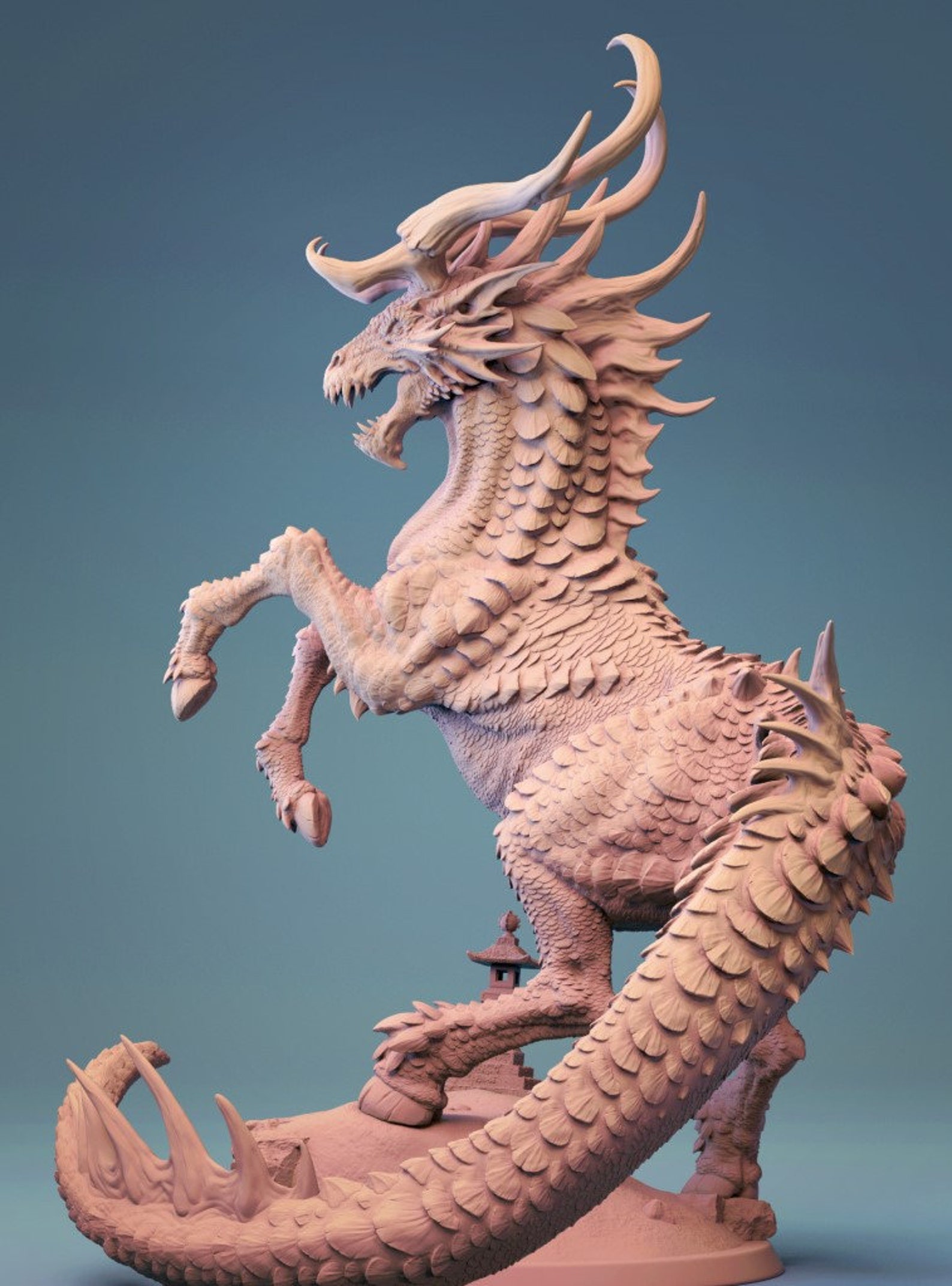 Kirin dnd peinture nain elfe 75mm monstre magie - Etsy France