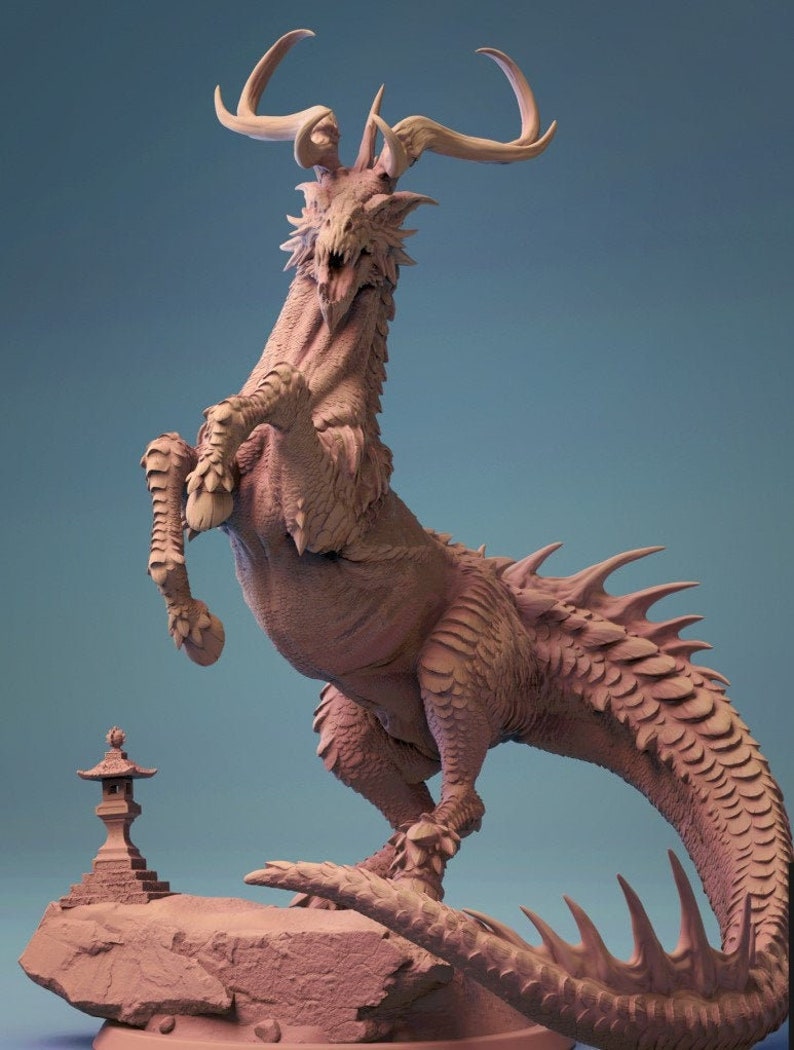 Kirin dnd peinture nain elfe 75mm monstre magie - Etsy France