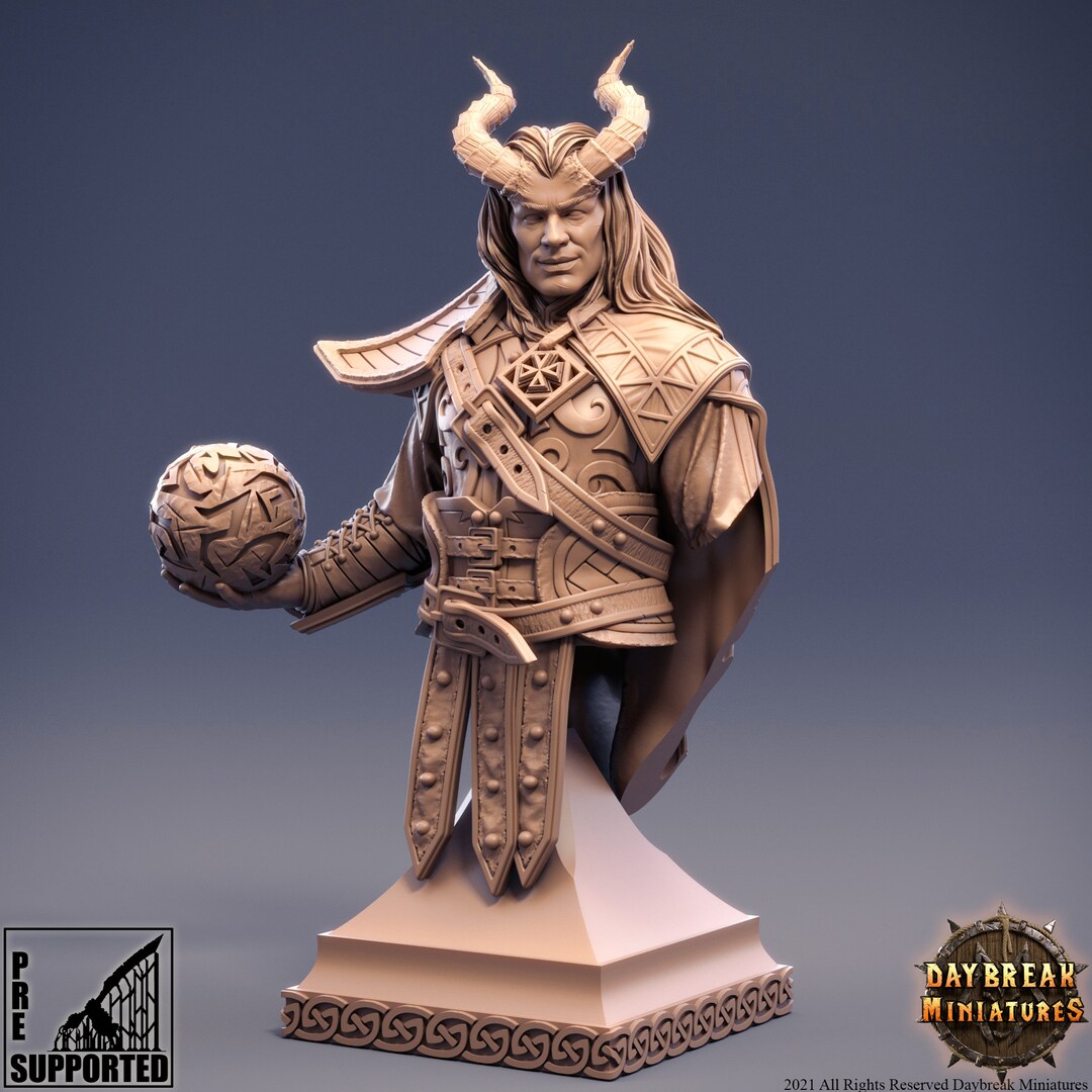 Emil Lusck Bust Paint and Display Dnd Dwarf Elf 75mm - Etsy UK