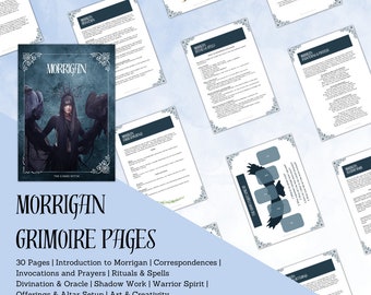 Goddess Morrigan Grimoire Pages, the Morrigan Book of Shadows ...