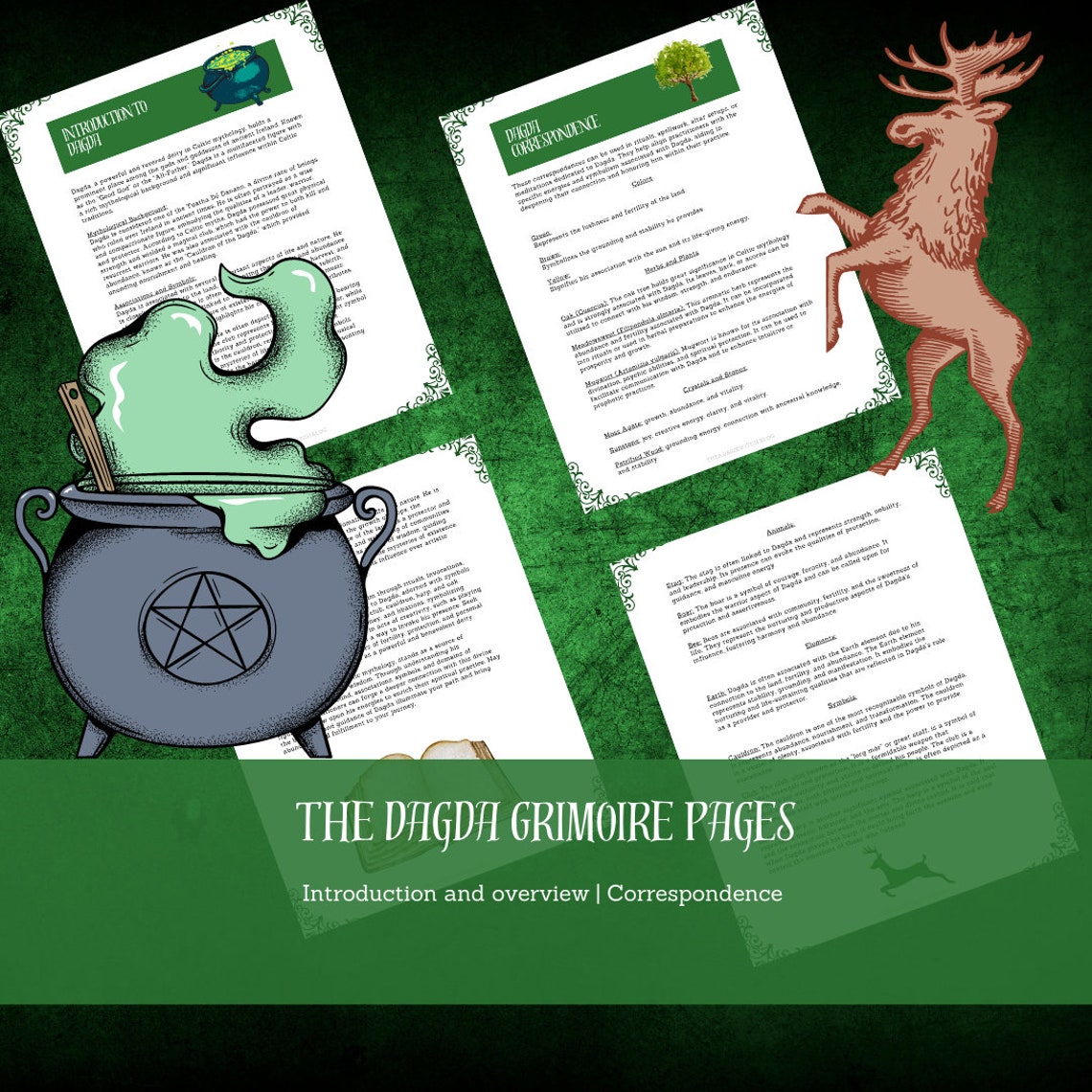 The Dagda Printable Grimoire Pages - Etsy