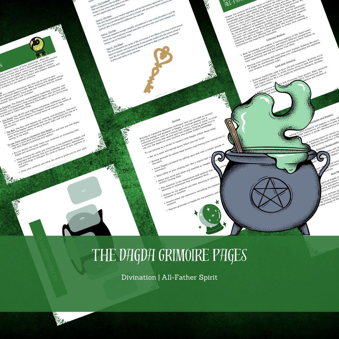 The Dagda Printable Grimoire Pages - Etsy