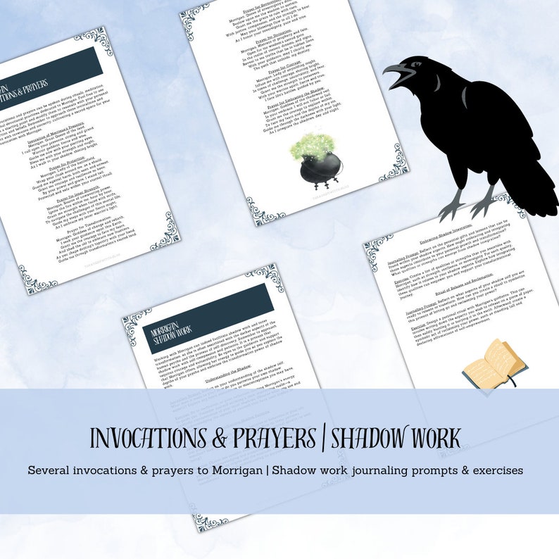 Morrigan Printable Grimoire Pages - Etsy
