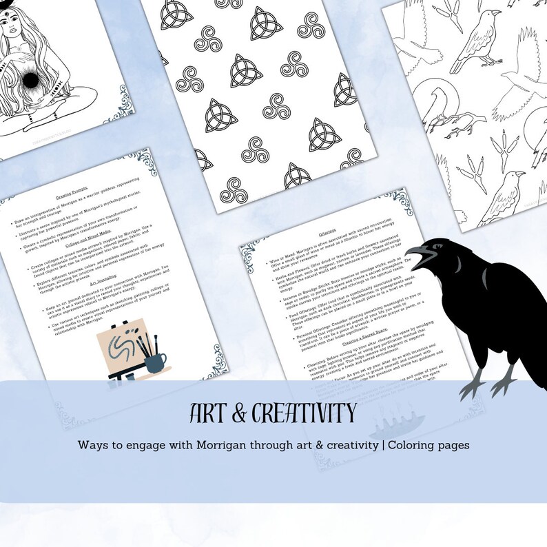 Morrigan Printable Grimoire Pages - Etsy