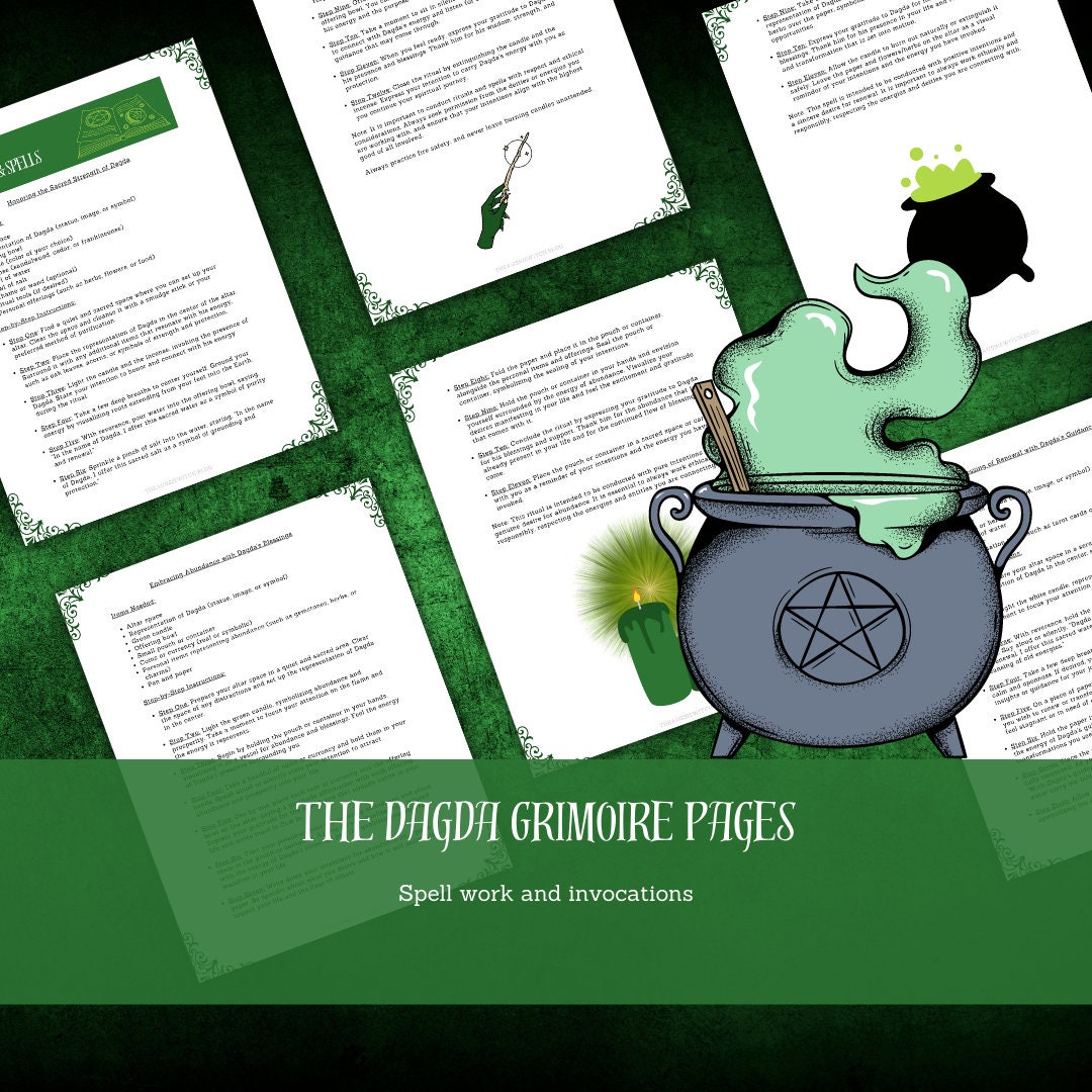The Dagda Printable Grimoire Pages - Etsy