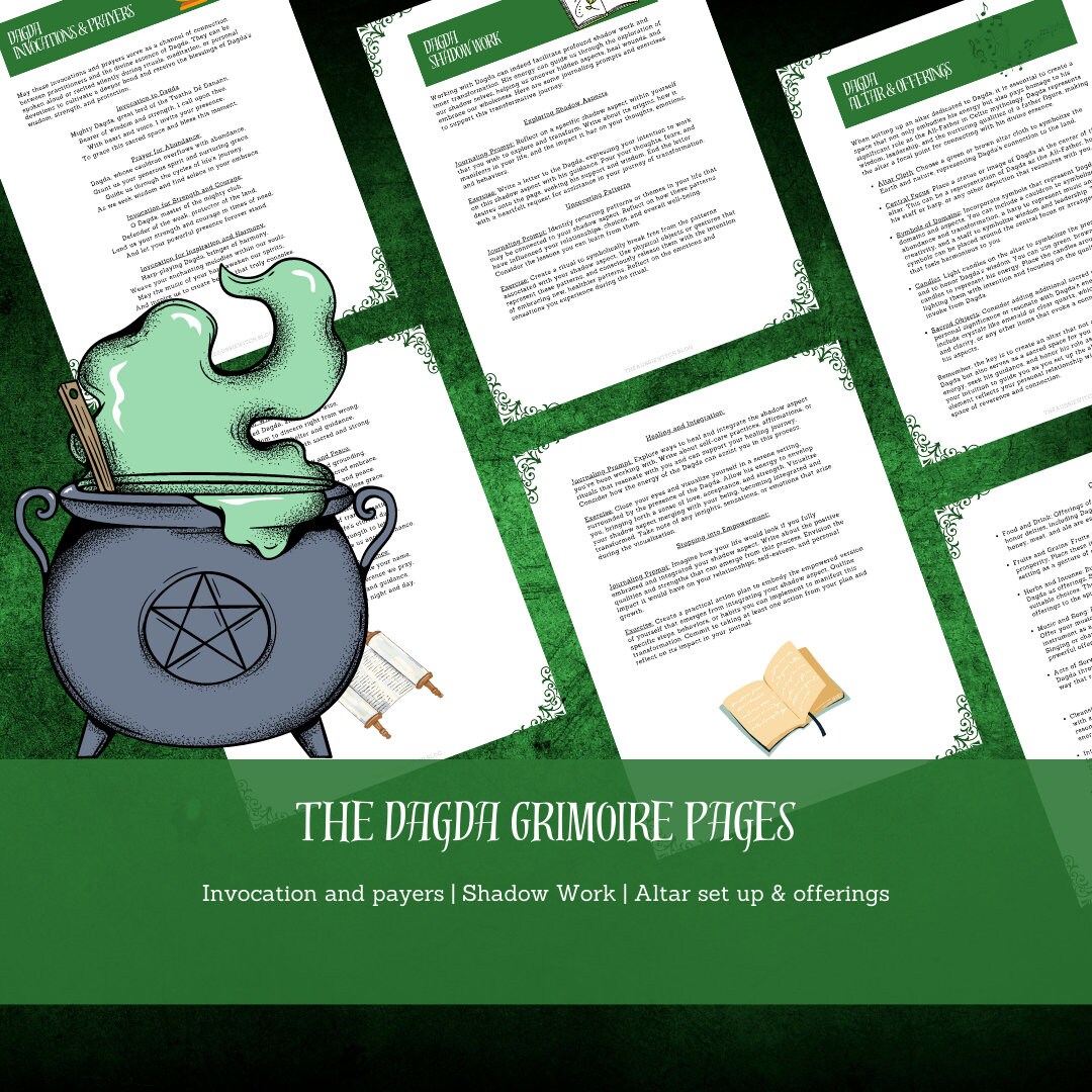 The Dagda Printable Grimoire Pages - Etsy