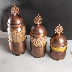 Copper Jar | Copper Storage Box | Copper Sugar Bowl | Copper Cruet ...