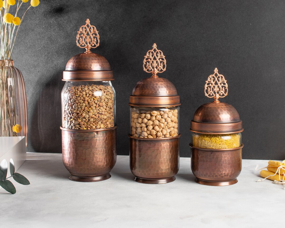 Copper Jar | Copper Storage Box | Copper Sugar Bowl | Copper Cruet ...