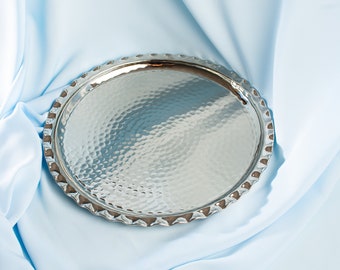 Large Round Copper Tray - Etsy