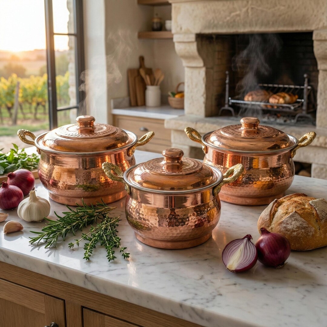 Hand Hammered Turkish Copper Pot With Lid | Food Safe Cookware - Etsy