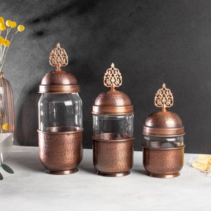 Copper Jar | Copper Storage Box | Copper Sugar Bowl | Copper Cruet ...