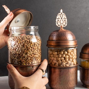 Copper Jar | Copper Storage Box | Copper Sugar Bowl | Copper Cruet ...