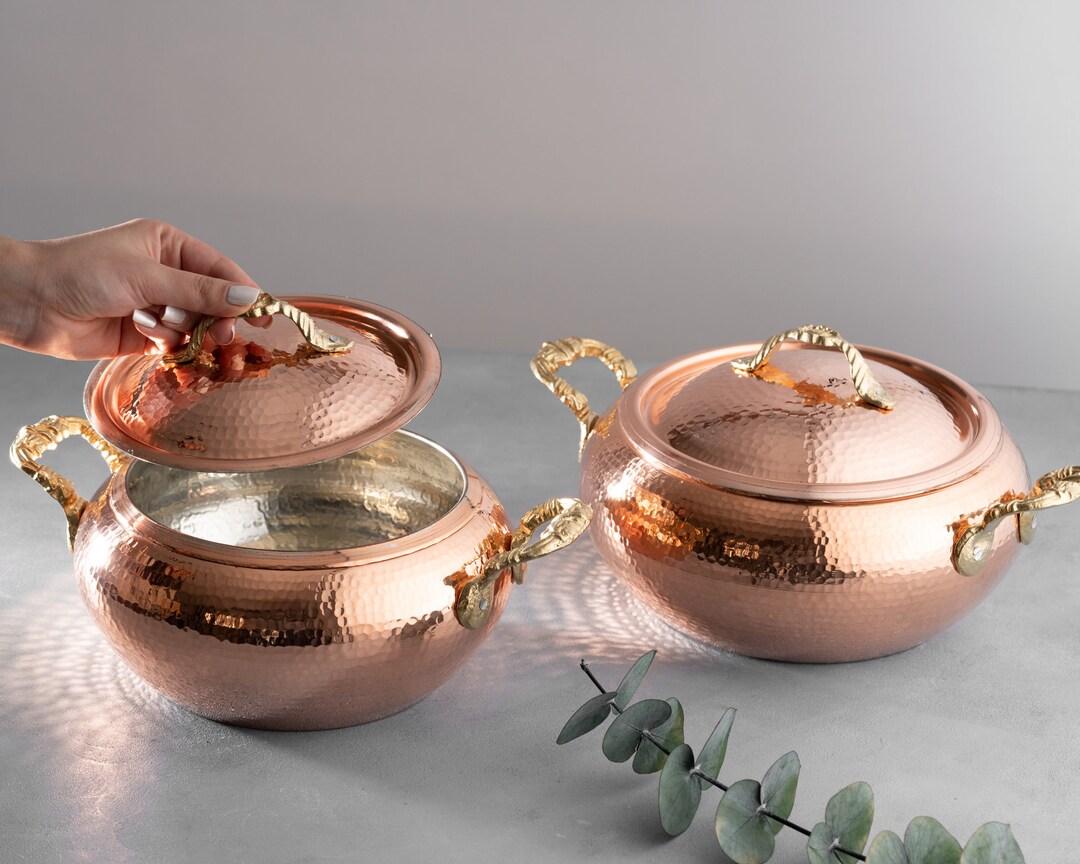 Copper Pan,copper Cooker,copper Saucepan,copper Stewpot,copper Handmade ...