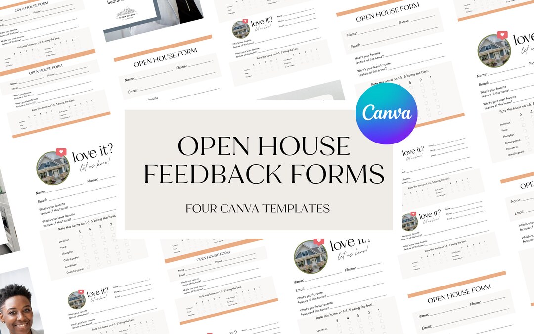 Open House Feedback Form and Matching Card, Realtor Open House Feedback ...