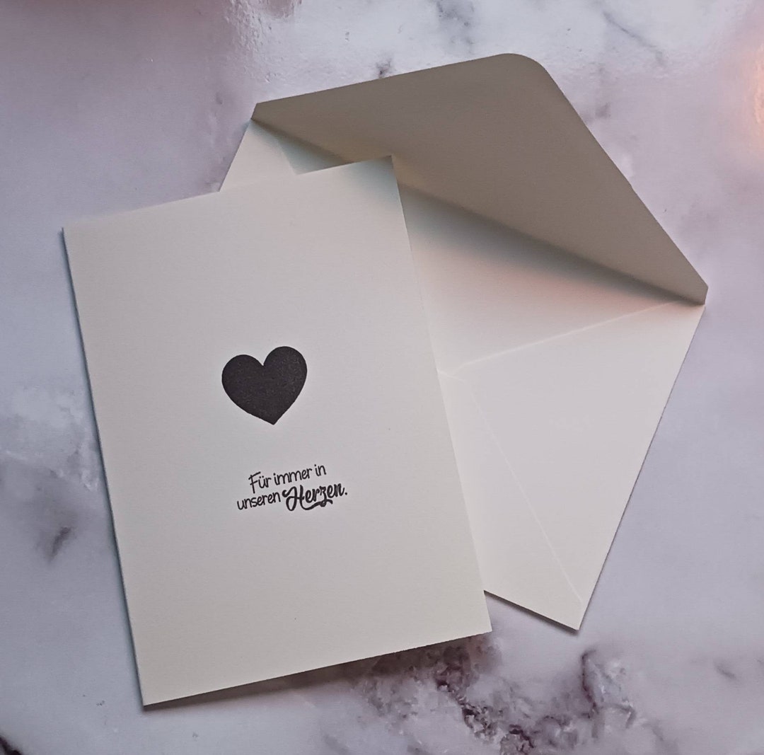 Sympathy Card, Mourning Card, Forever in Our Hearts, Condolence Card - Etsy