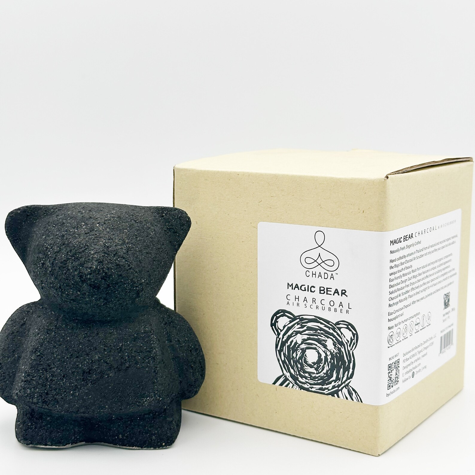 Chada Magic Bear: Activated Charcoal Decorative Deodorizer, No Chemicals, Natural Room Odor ...