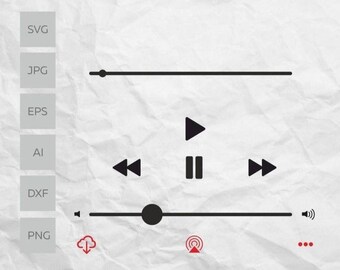 Apple Music Player Svg - Etsy