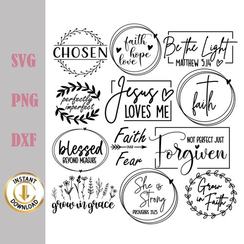Christian Bundle SVG Scripture Bundle Faith Bundle Bible - Etsy