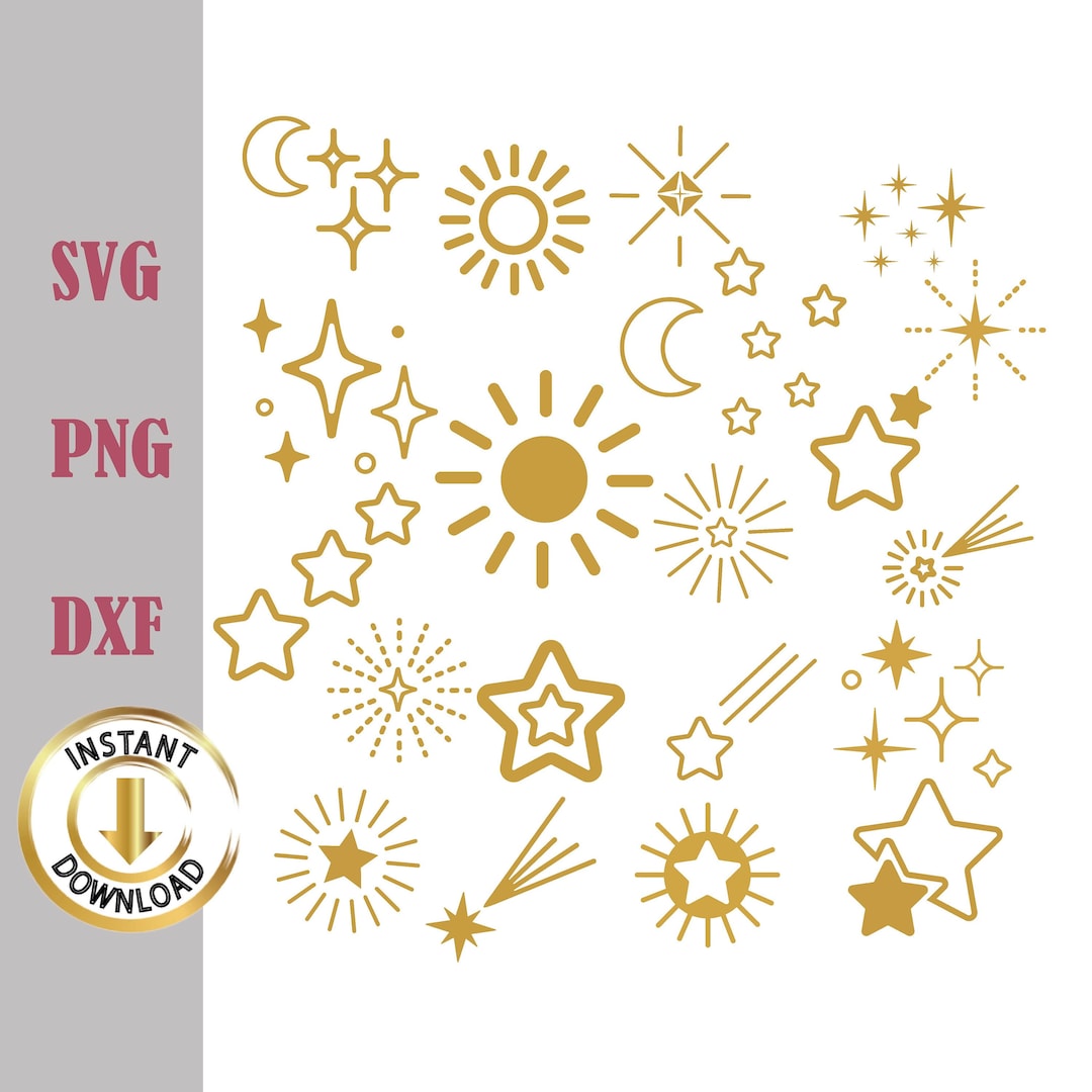 Stars SVG Bundle Stars Clipart Stars Svg Files For Cricut - Etsy Portugal