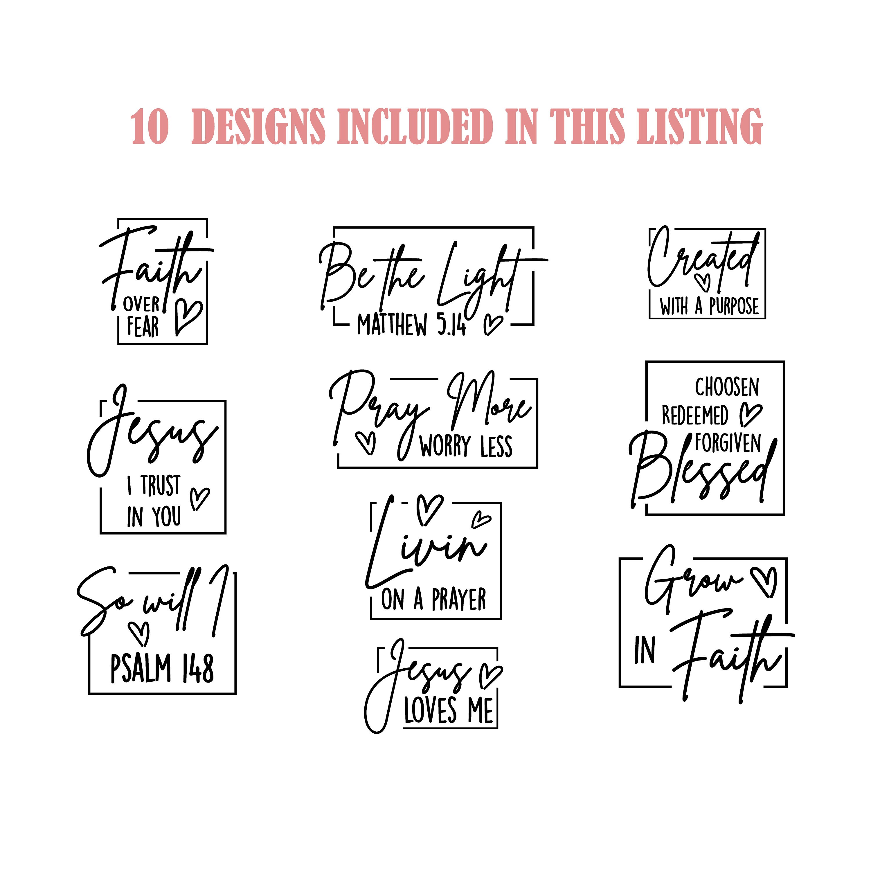 Christian SVG Bundle Faith SVG Bible Verse SVG Scripture - Etsy