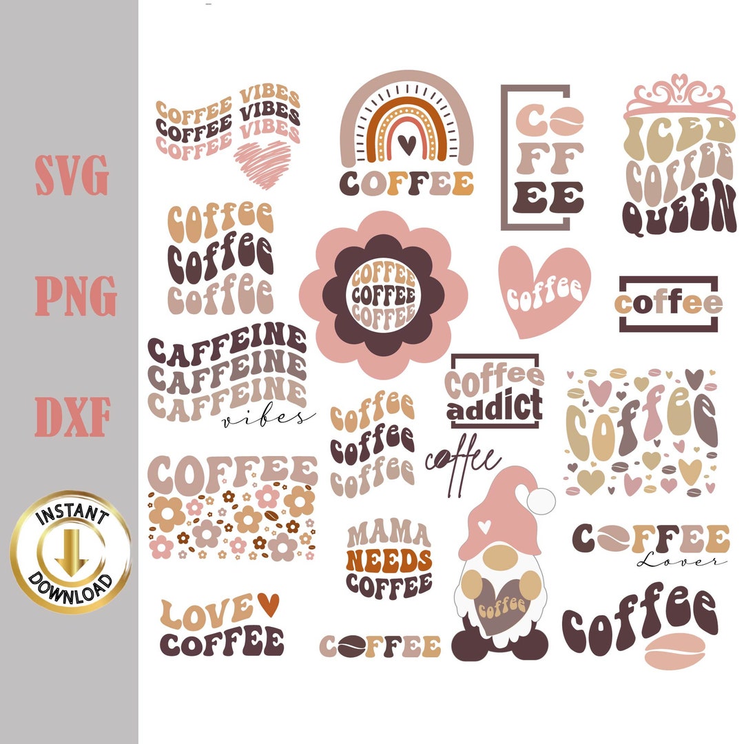 Retro Coffee Svg Bundle Coffee Svg Png Dxf Bundle Coffee - Etsy