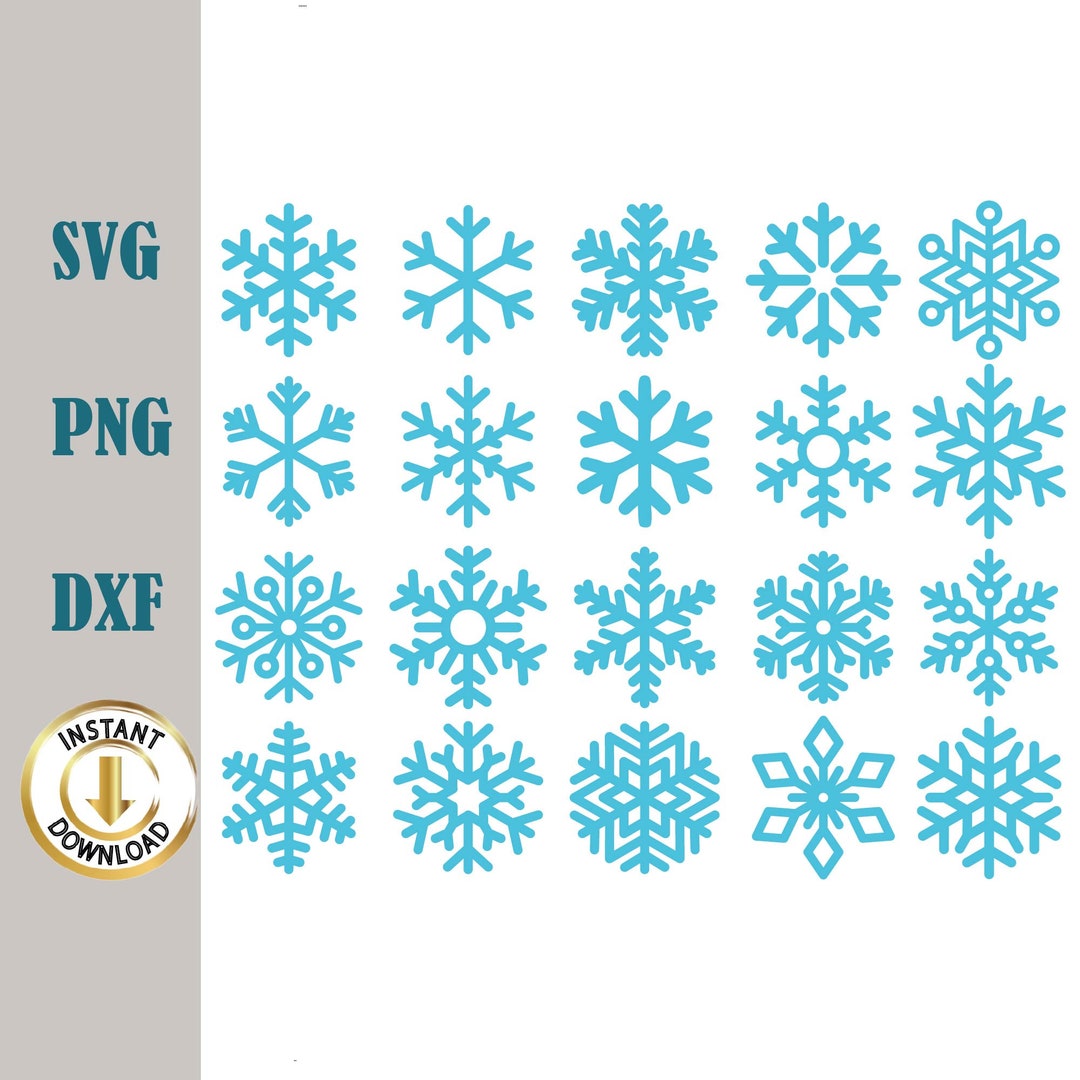 Snowflake SVG Bundle, Snowflakes Svg Png Dxf Digital Download ...
