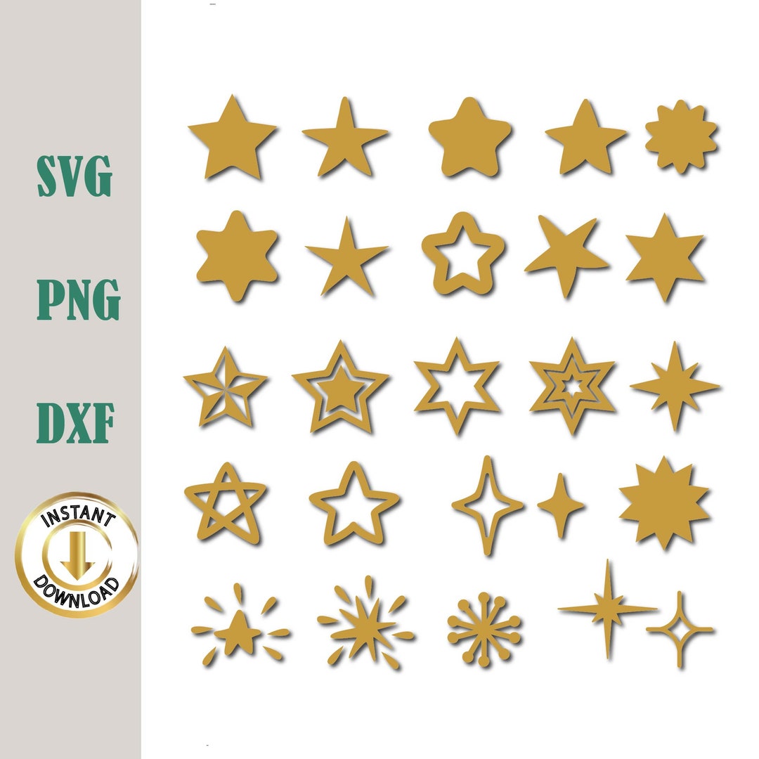 Star Svg Bundle, Stars Svg Dxf Png, Star Cut Files, Star Icons, Star Clipart, Christmas Stars ...
