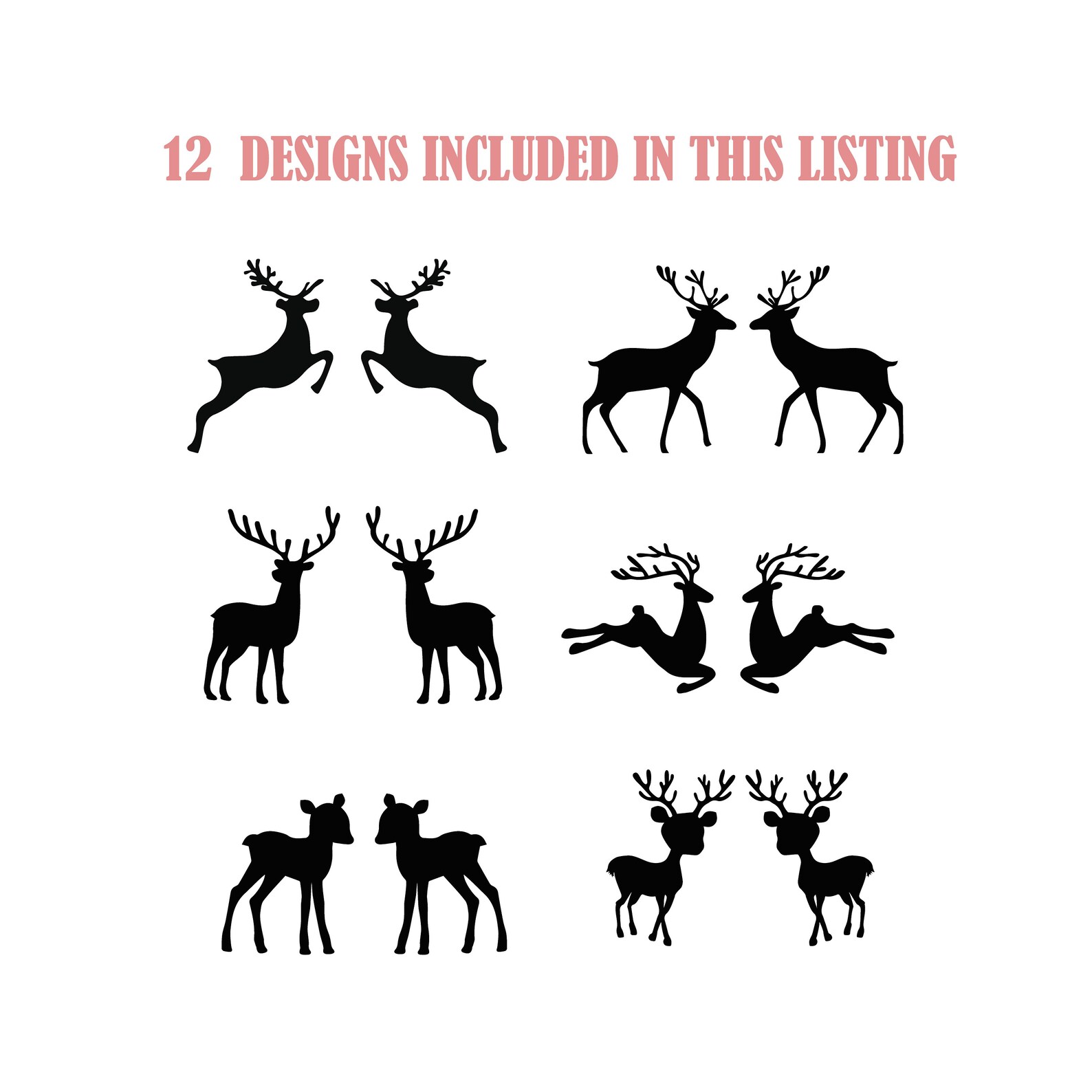 Reindeer Svg Bundle Reindeer Christmas Cut File Bundle Cricut - Etsy