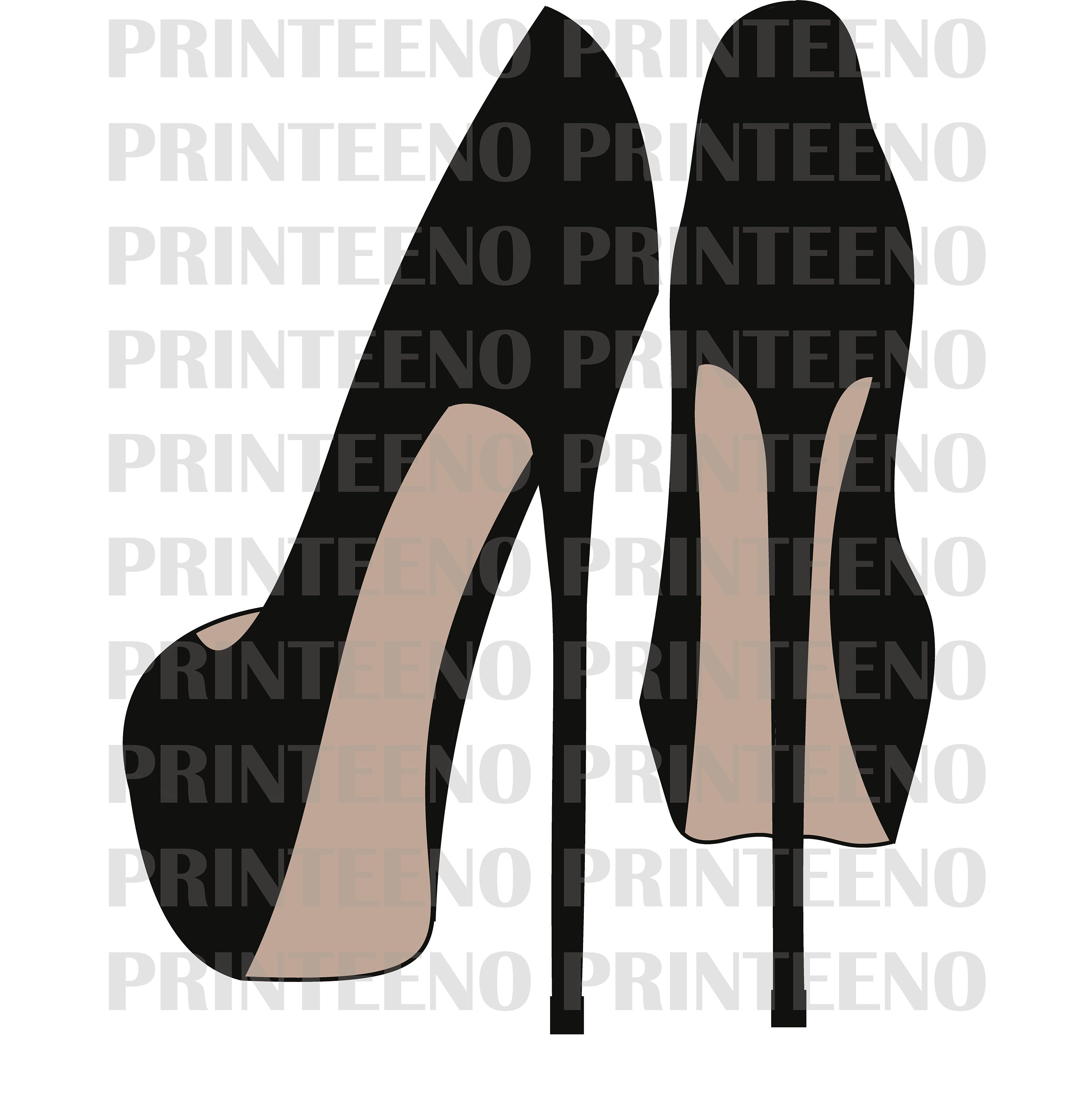 High heels stiletto shoes vector image EPS PNG JPEG greeting | Etsy
