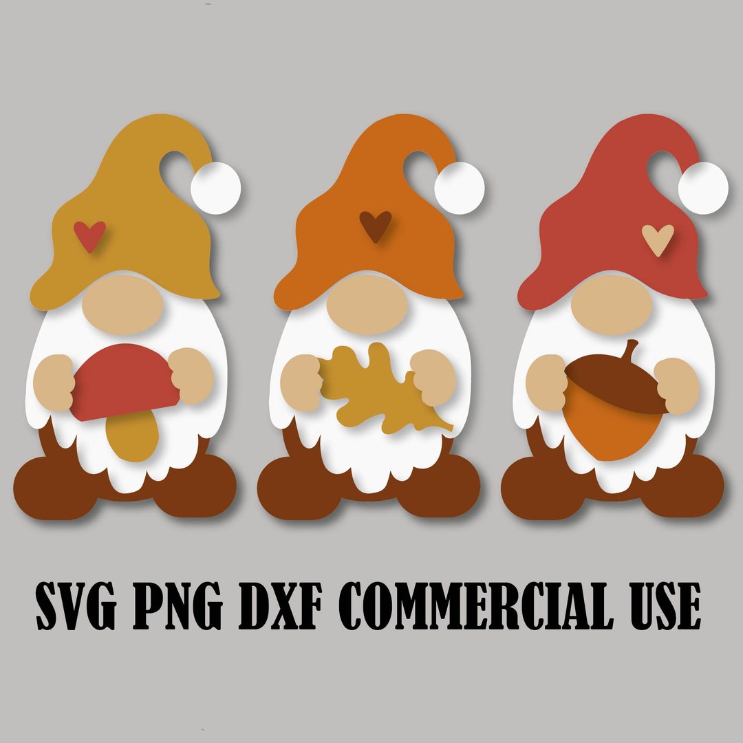 Fall Gnomes Svg Png Dxf 3 Fall Gnomes Svg Fall Gnome Cut - Etsy