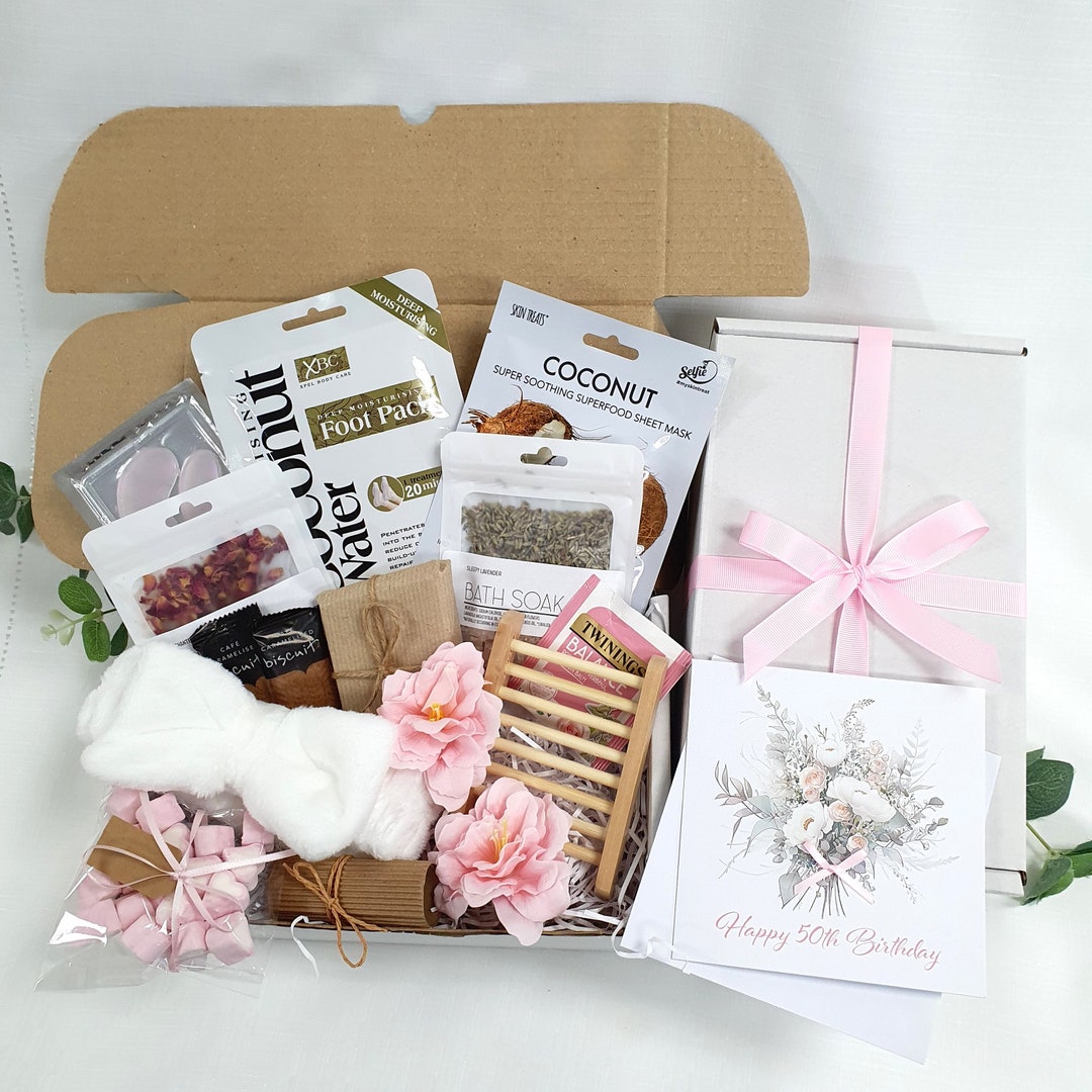 Personalised 50th Birthday Spa Gift for Mum Daughter Sister Mother ...