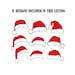Santa Hat SVG Santa Hat Cut File Christmas Hat Svg Bundle - Etsy