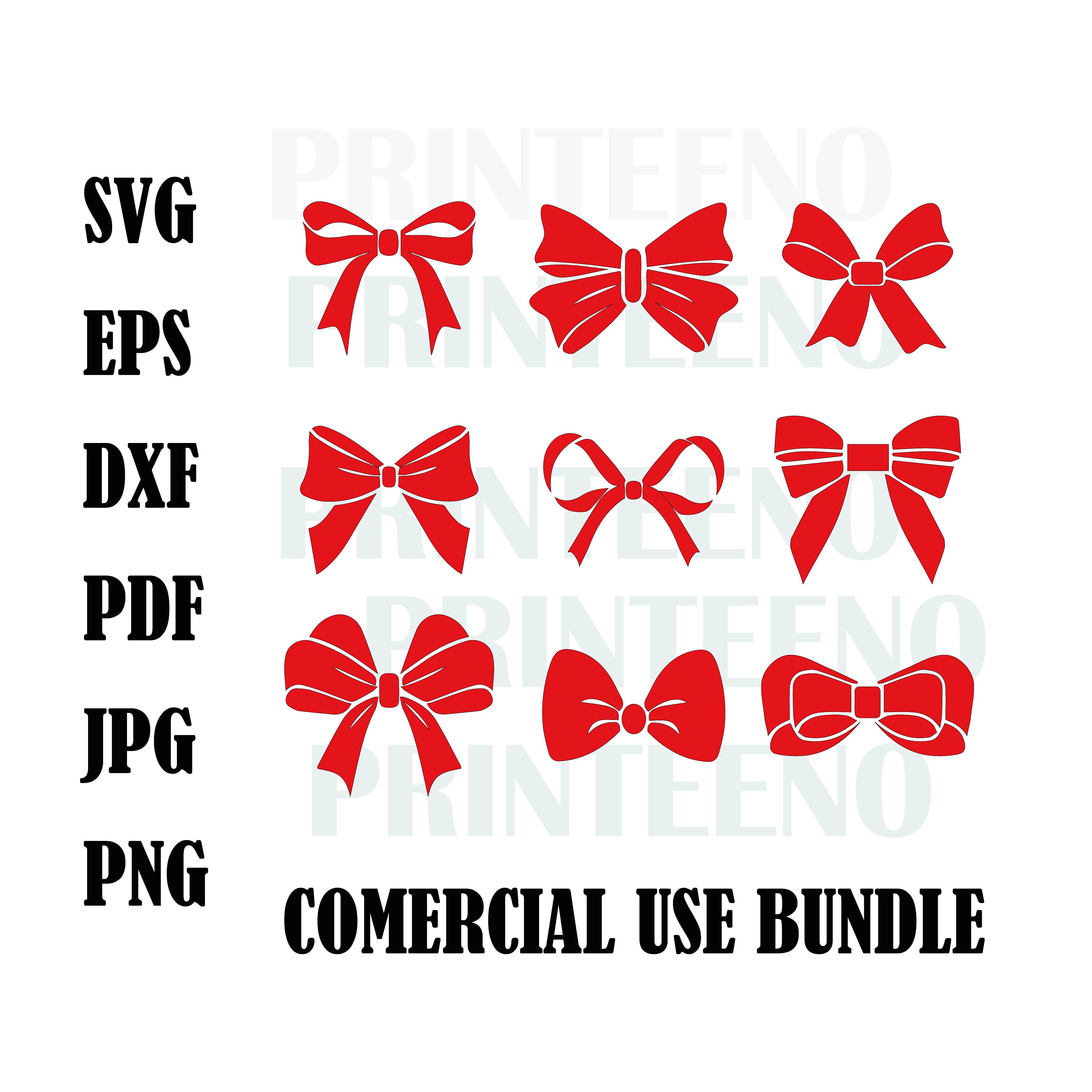 Red Christmas Bow Vector