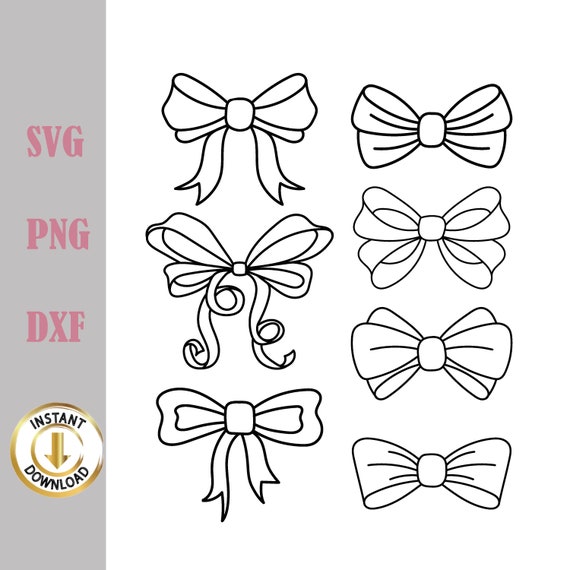 Gift Bow Vector Outline