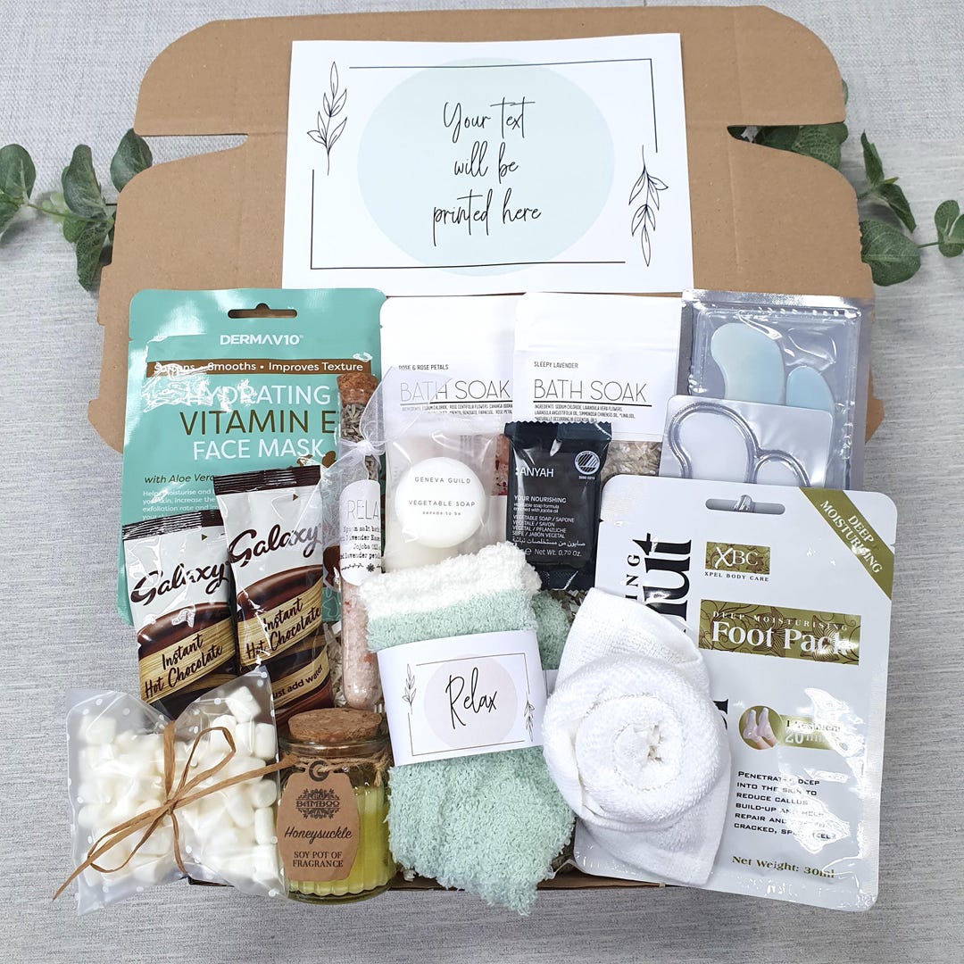 Personalized Pamper Gift Box: Spa Self Care Hamper - Etsy UK