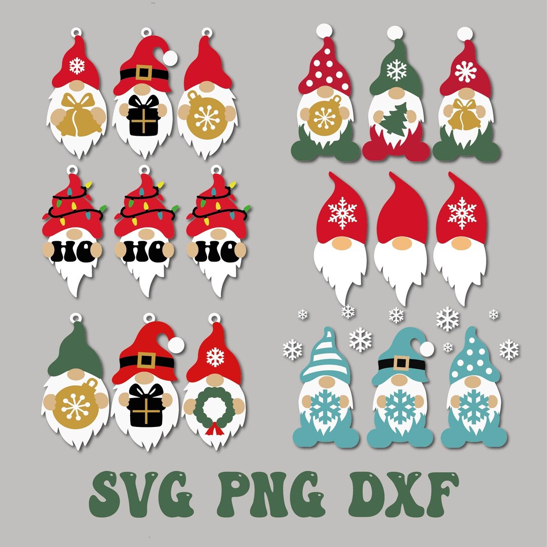 Christmas Gnomes Svg Bundle, Gonk Svg, 3 Christmas Gnomes Svg ...