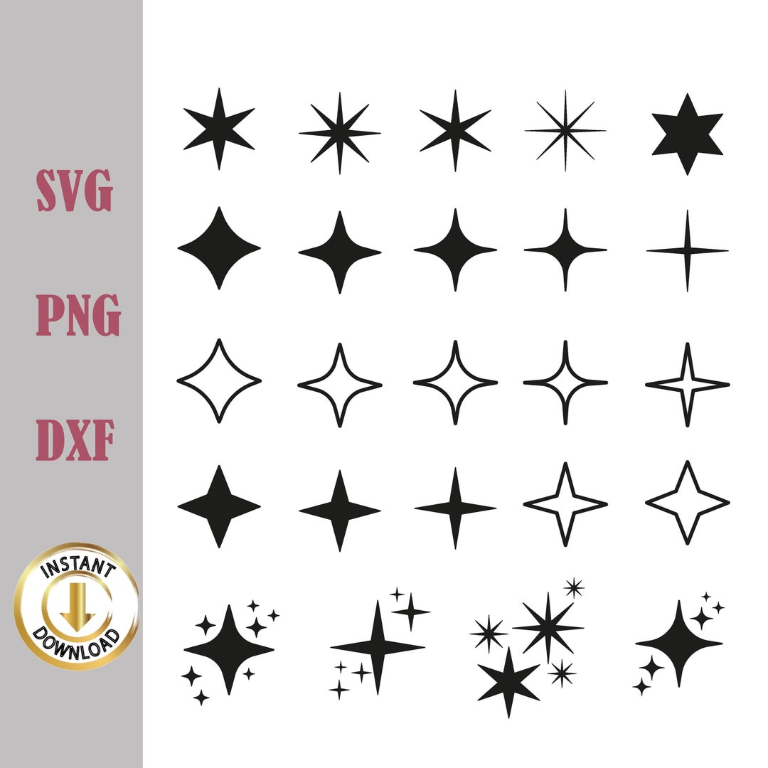 Star Svg Png Dxf Bundle Stars Cut File Star Clipart Star - Etsy UK