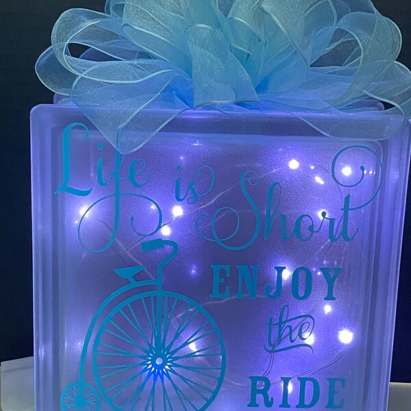 Lighted Glass Block - Etsy