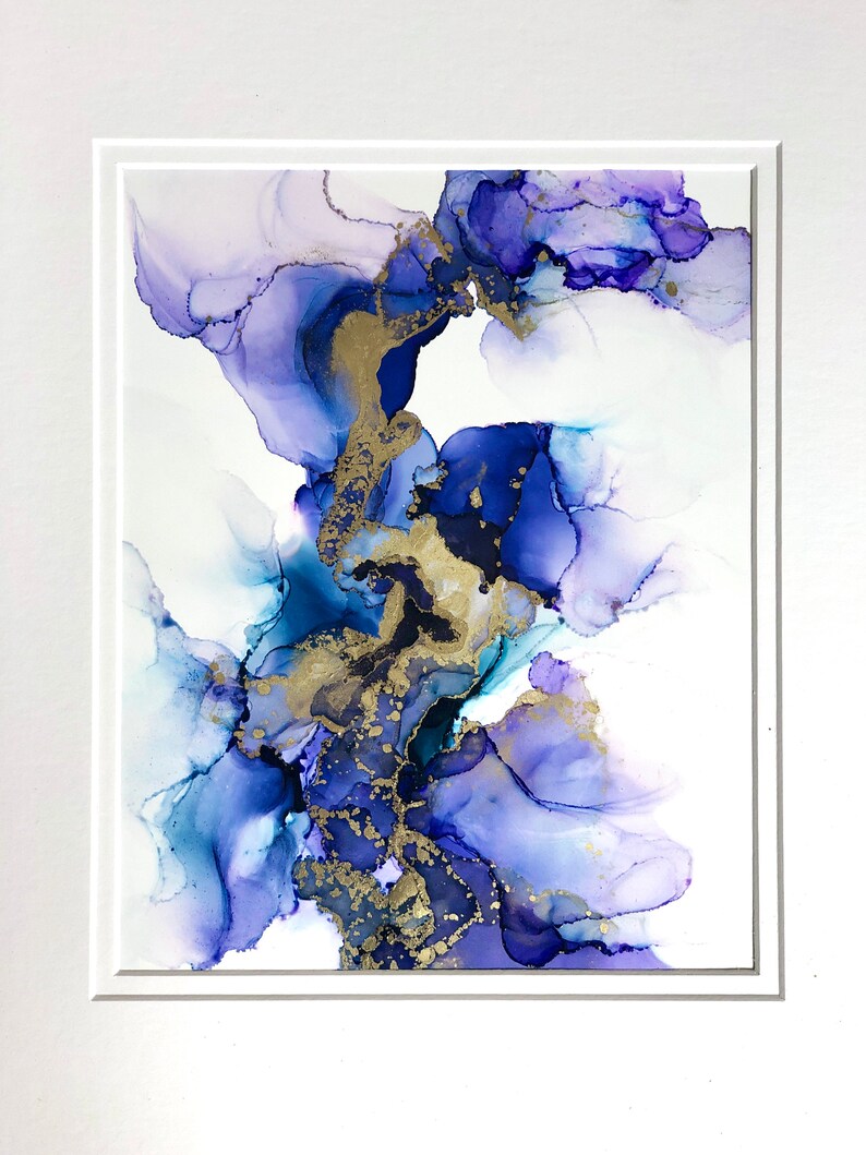 Amethyst Mist Abstract Alcohol Ink Wall Art Painting - Etsy