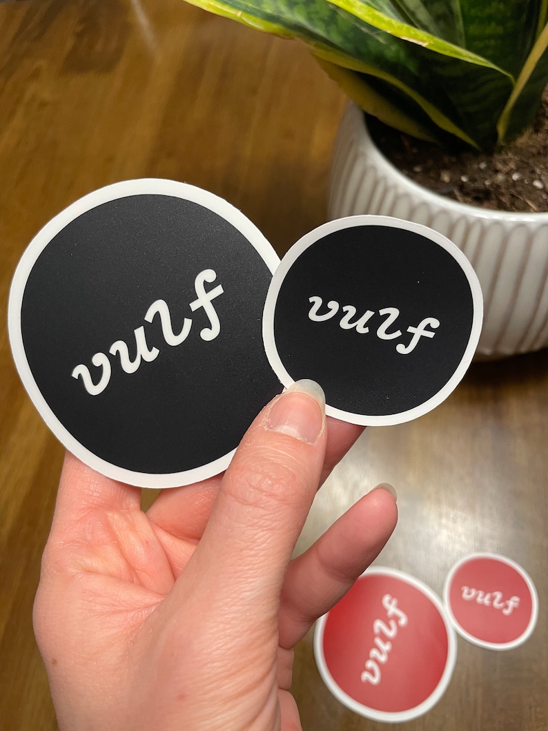 Vulfpeck Red or Black Circle Logo Vinyl Weatherproof Sticker VOSM Vulf ...