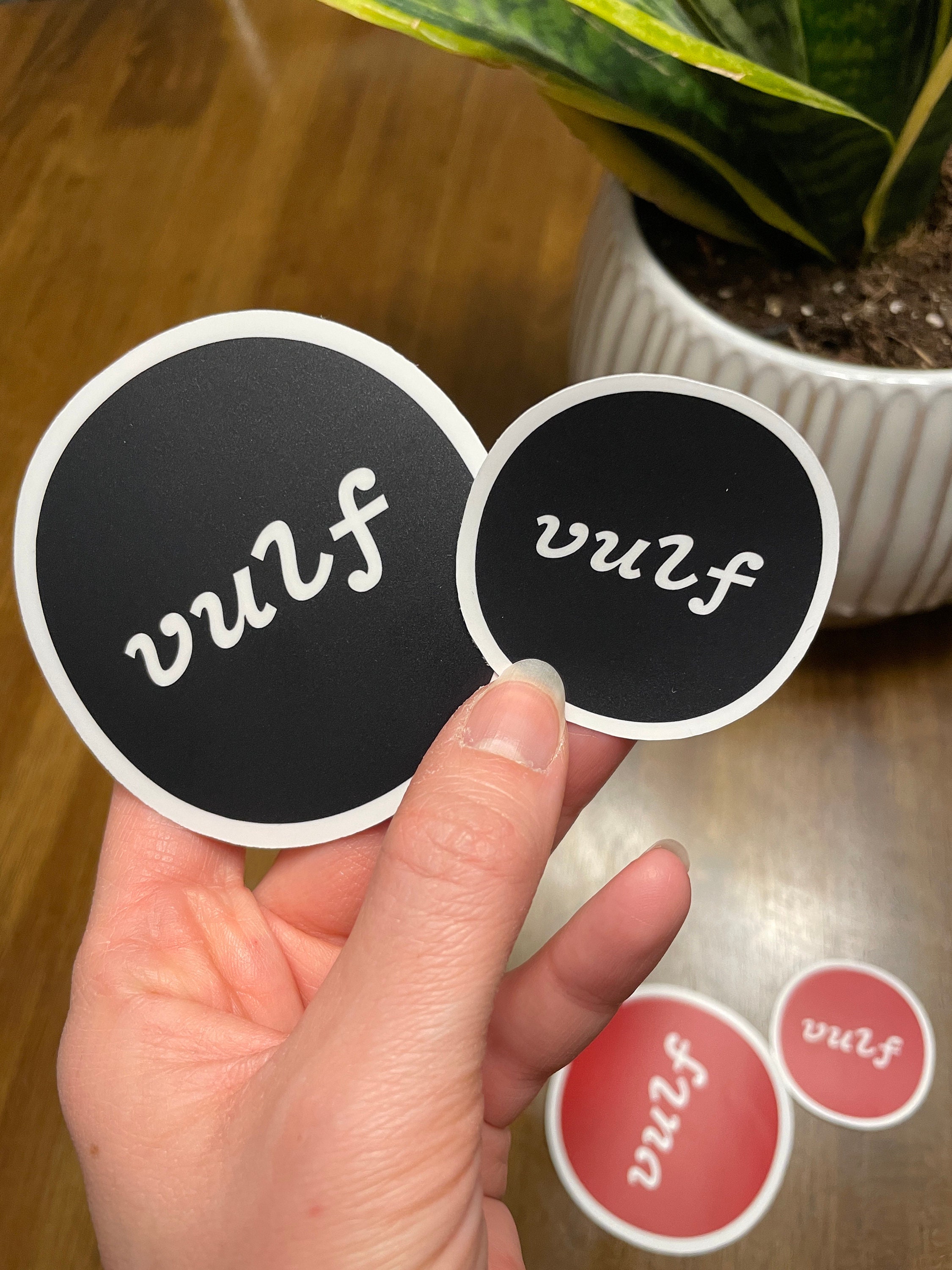 Vulfpeck Red or Black Circle Logo Vinyl Weatherproof Sticker VOSM Vulf ...