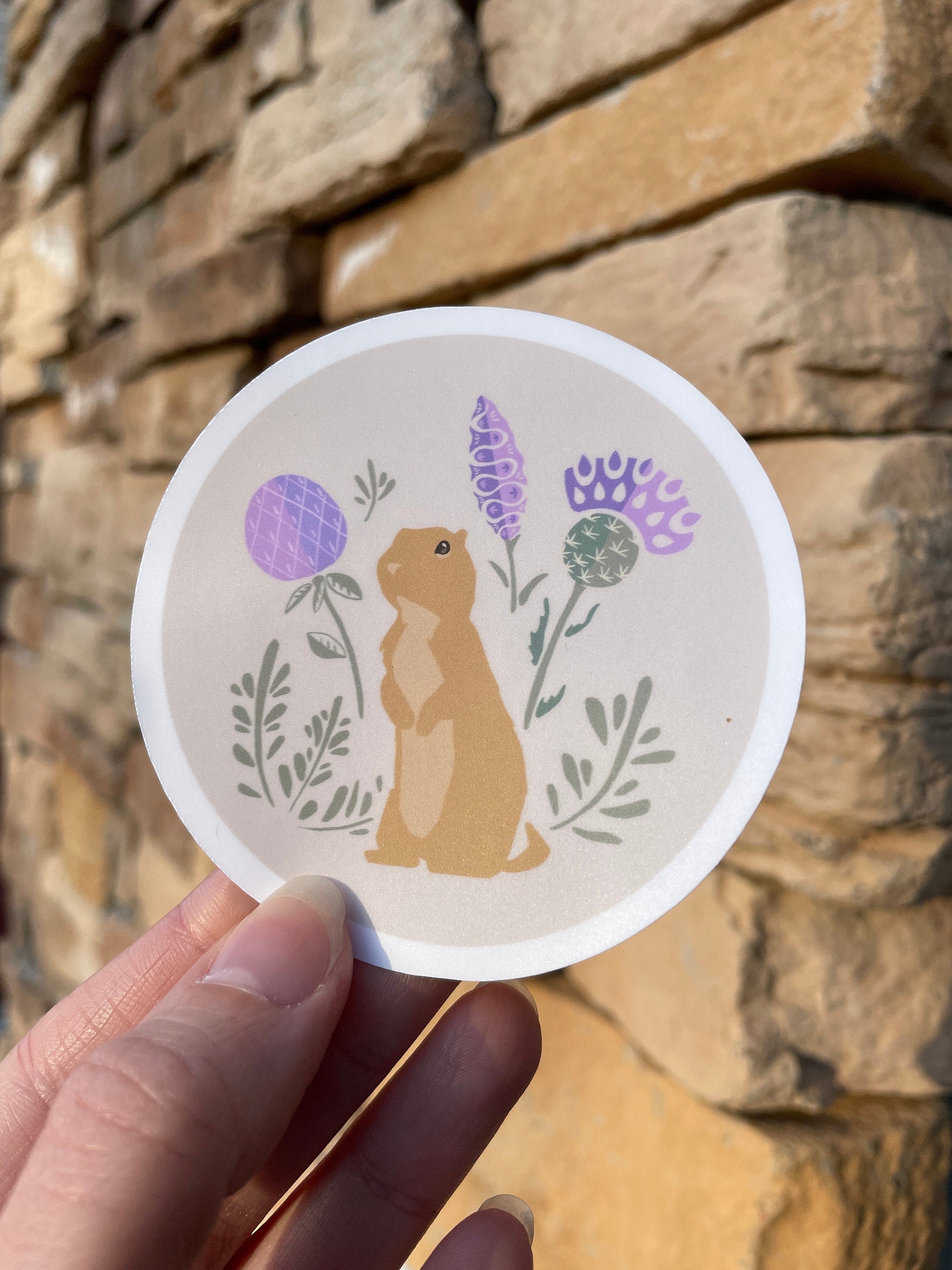Prairie Dog Circle Vinyl Sticker for Laptop or Water Bottle - Etsy UK
