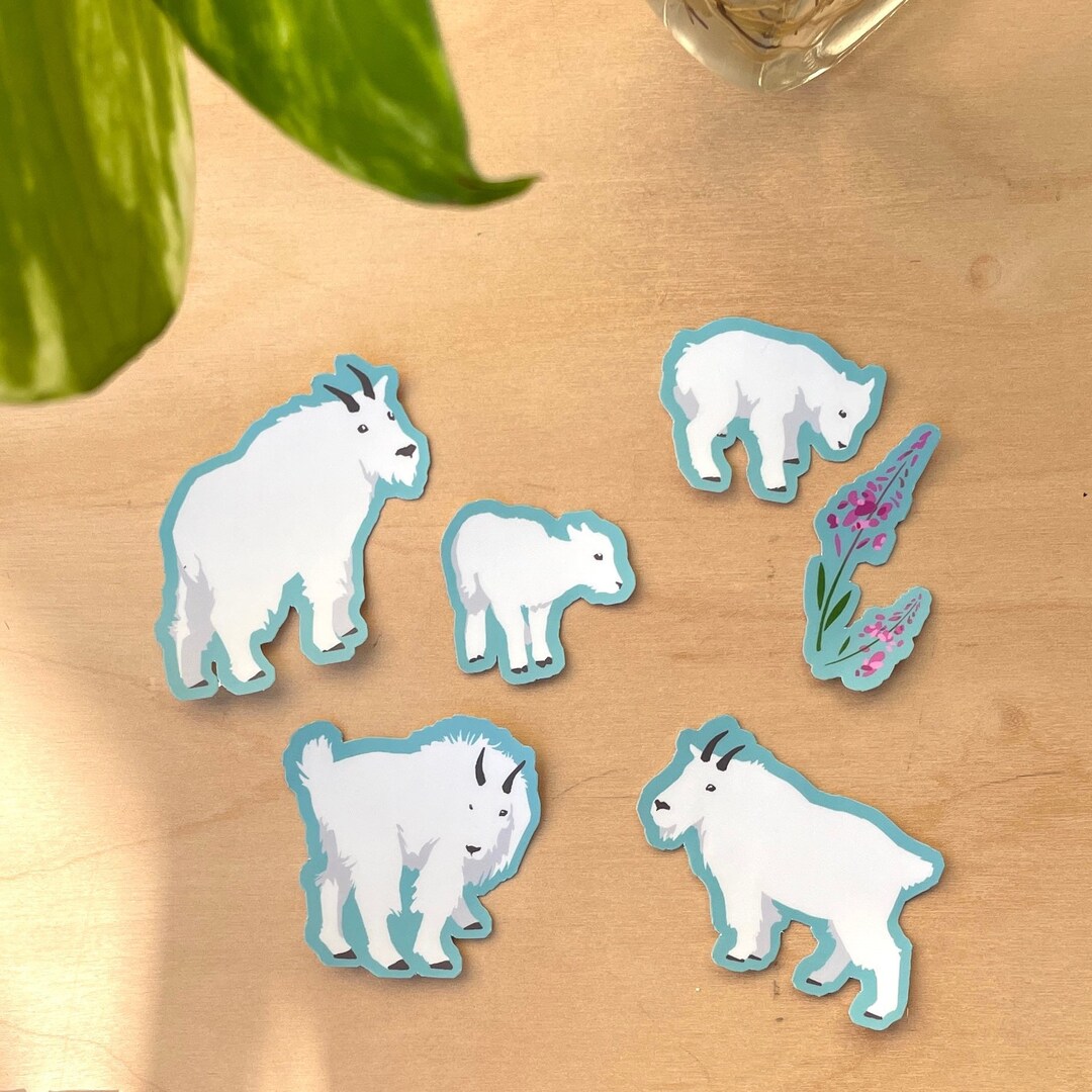 Mountain Goat Vinyl Sticker Pack for Laptop or Water Bottle - Etsy