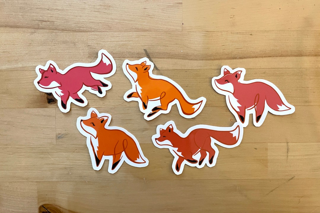 Fox Vinyl Sticker Pack for Laptop or Water Bottle - Etsy