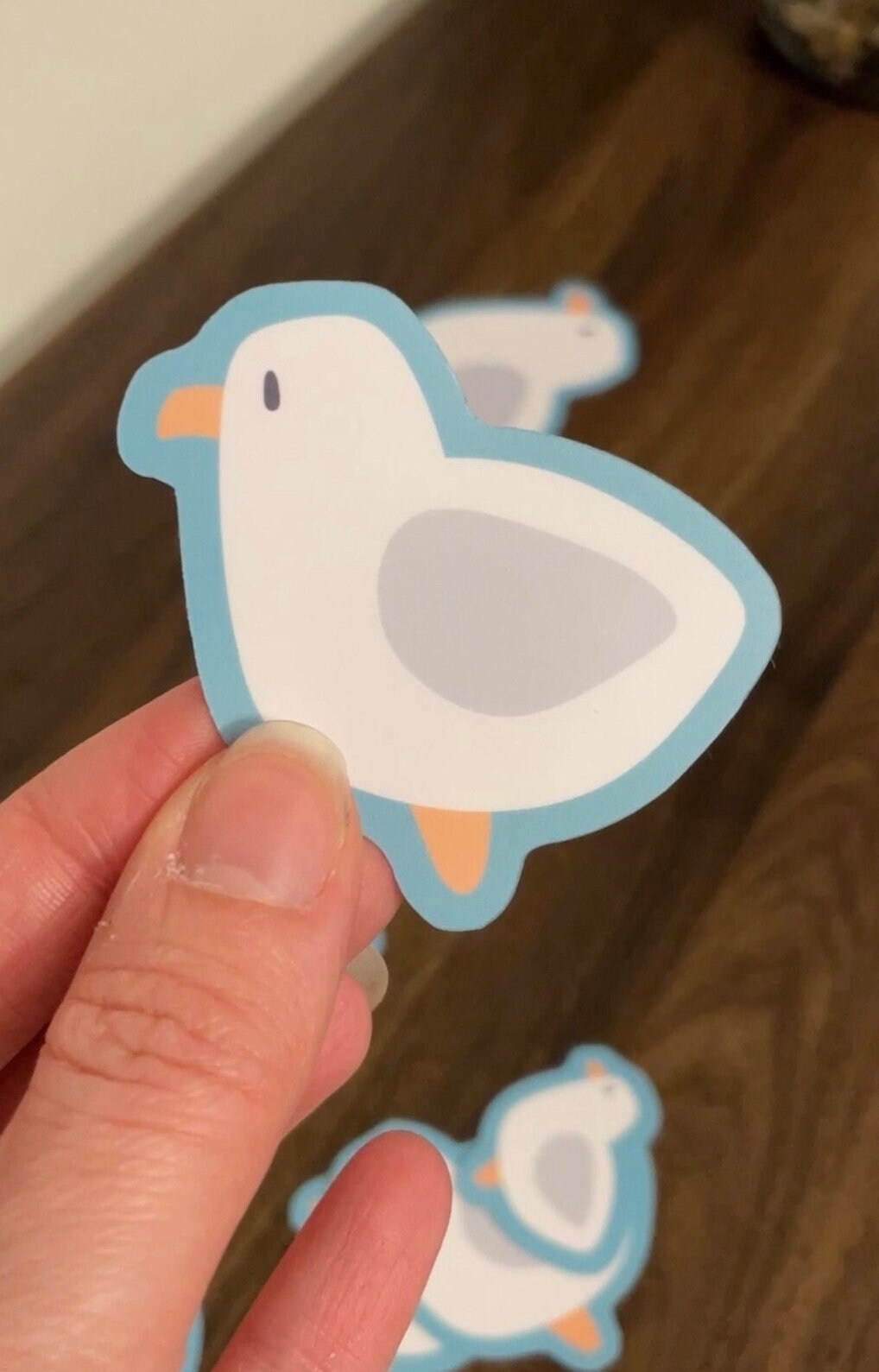 Seagull Vinyl Sticker Waterproof Cute Cartoon Simple Abstract Bird With ...