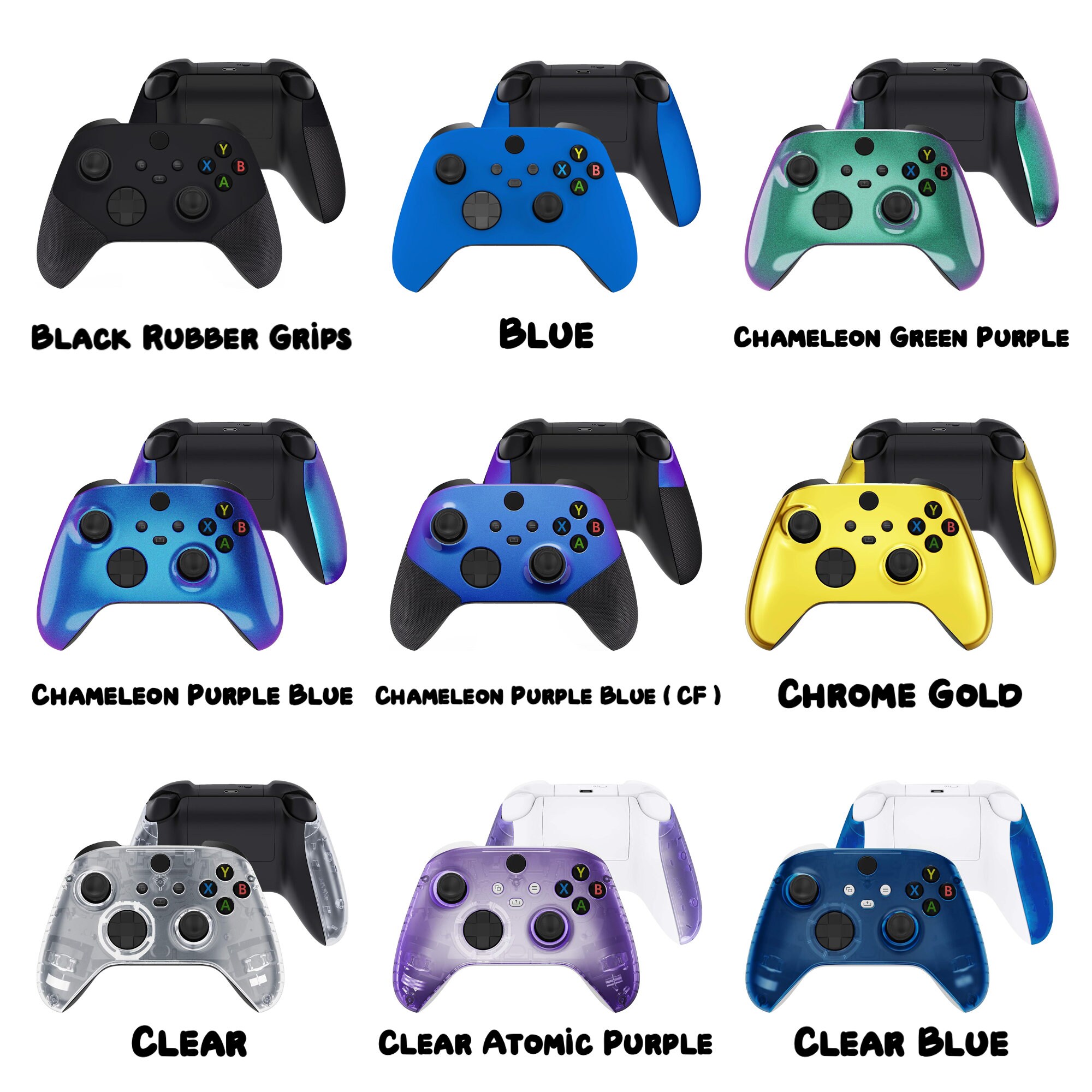 Microsoft Xbox Series XS Controller Color Shell LED Buttons Gamer Clear ...